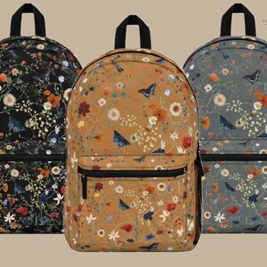 Boho Cottagecore Backpack Wildflower Backpack Garden Girl Beach ...