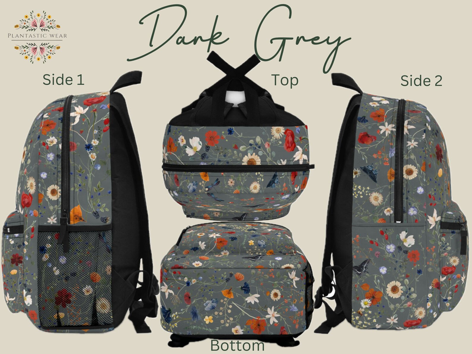 Boho Cottagecore Backpack Wildflower Backpack Garden Girl Beach ...