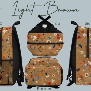 Boho Cottagecore Backpack Wildflower Backpack Garden Girl Beach ...