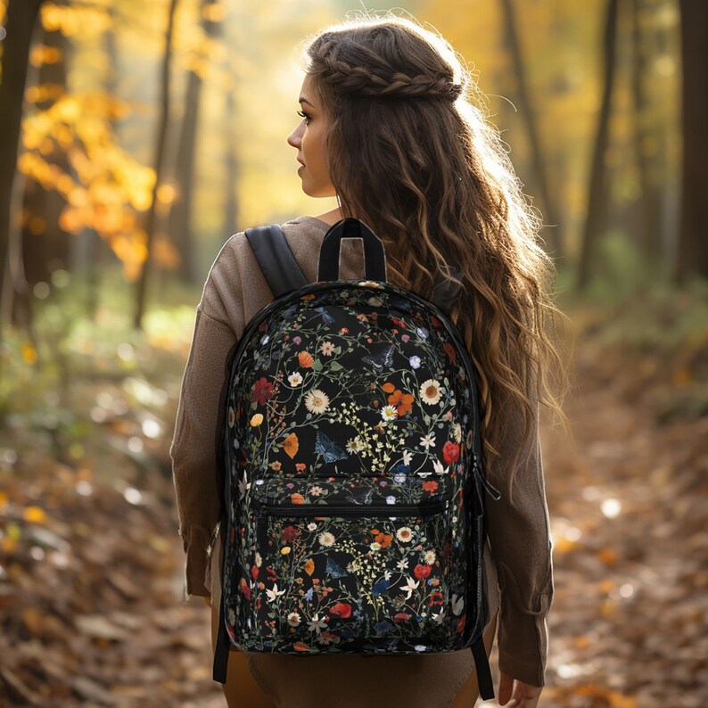 Boho Cottagecore Backpack Wildflower Backpack Garden Girl Beach ...