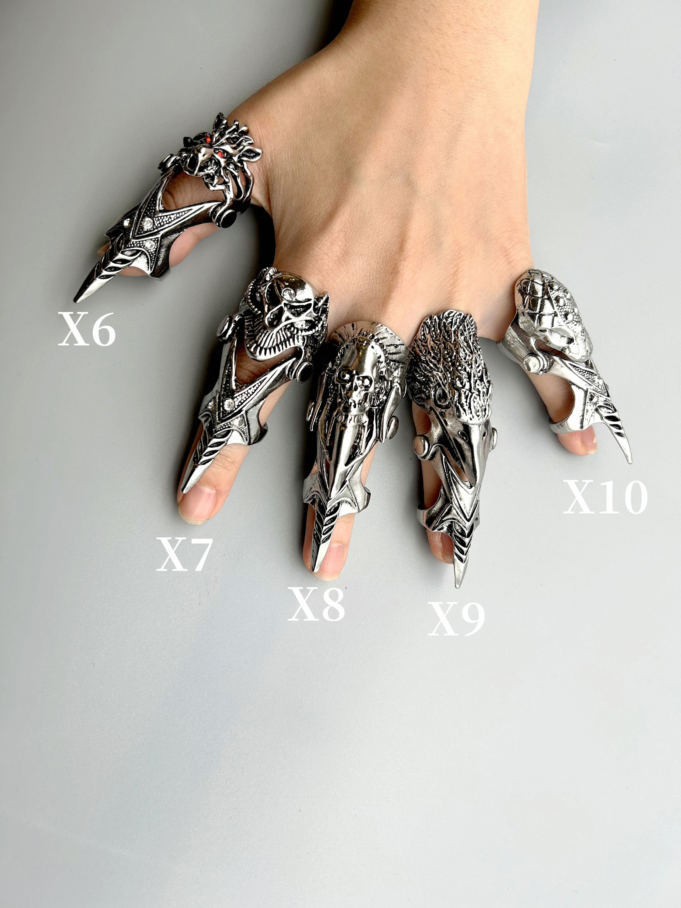 Punk Rock Gothic Knuckle Armor Joint Full Finger Armor Claw - Etsy ...