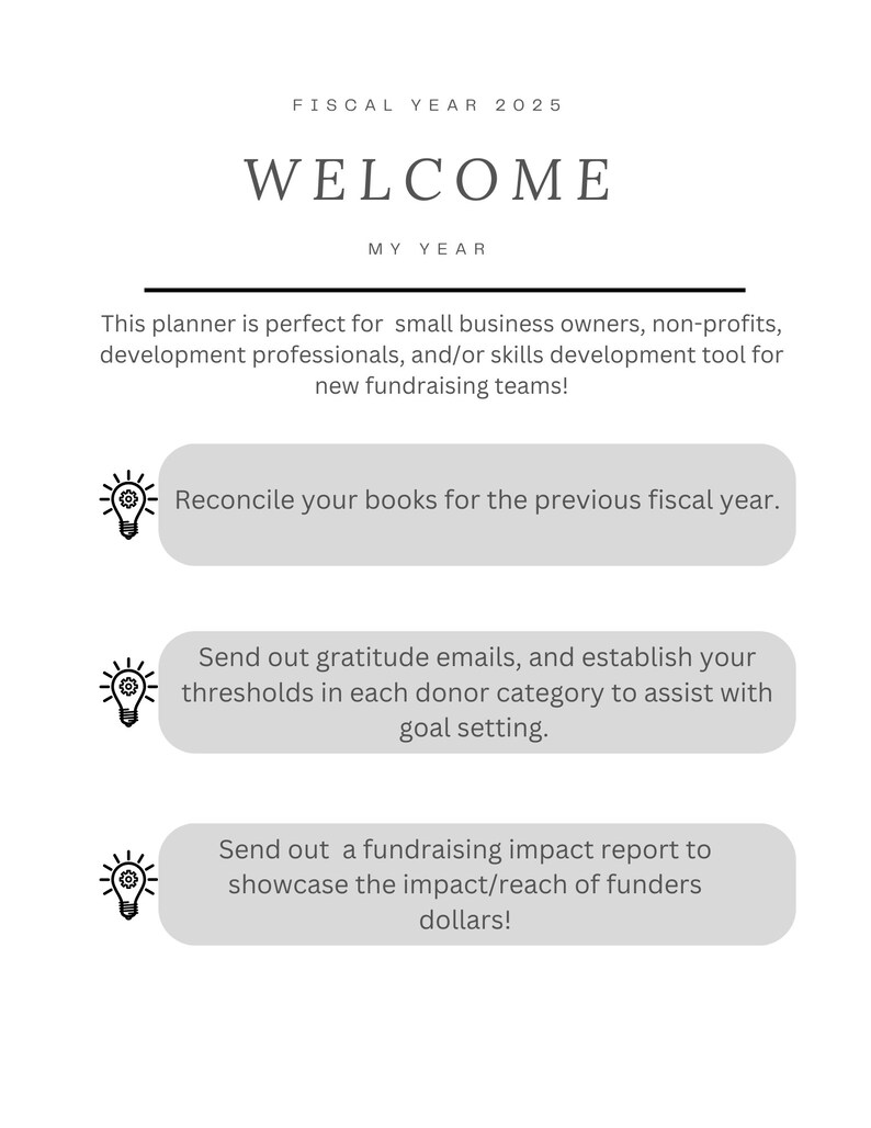 Fundraising Guide Planner, Planner Template, Non-profit Guide, Funding ...