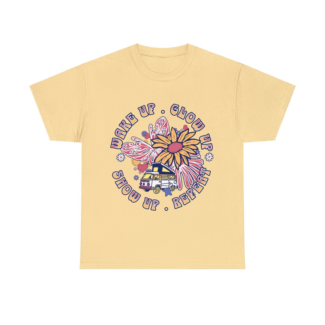 Hippie Slogan Cotton Tee - Etsy