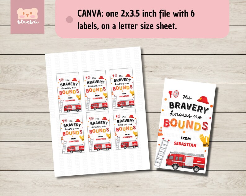 Fire Truck Favor Tags, Favor Tags, Fireman Birthday,thank You Cards ...