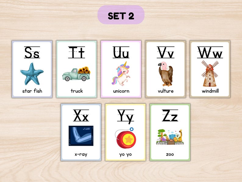 Watercolor Alphabet Poster ABC Poster Print Classroom Decor Digital ...