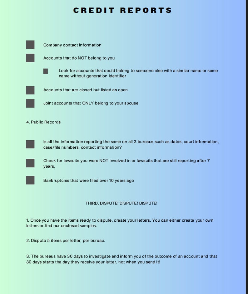 Downloadable/printable Credit Repair Planner. Repair Your Credit ...