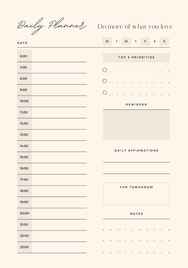 Daily Aesthetic Planner - Digital - Etsy