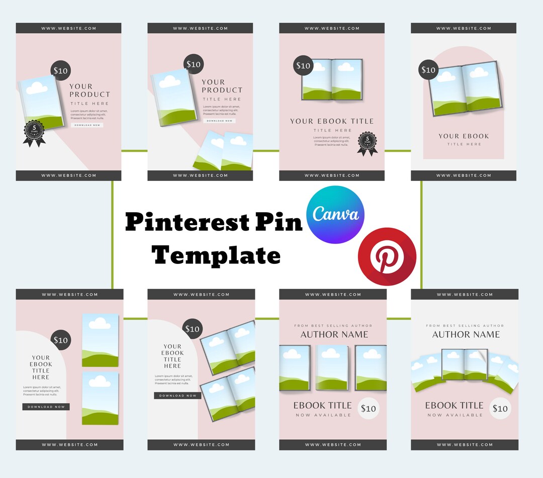 Pinterest Pin Template Canva Template Pinterest Pin Bundle Pinterest ...