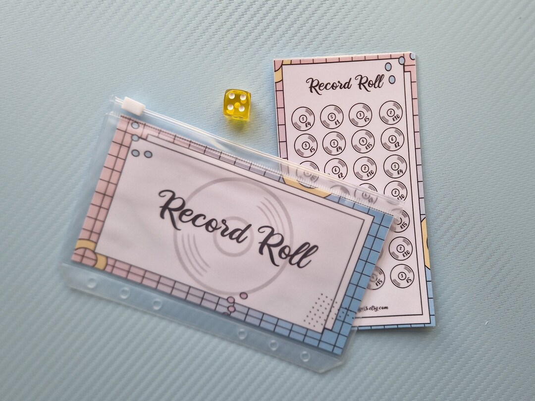 Record Roll Savings Tracker Challenge Cash Stuffing Budgeting Money ...