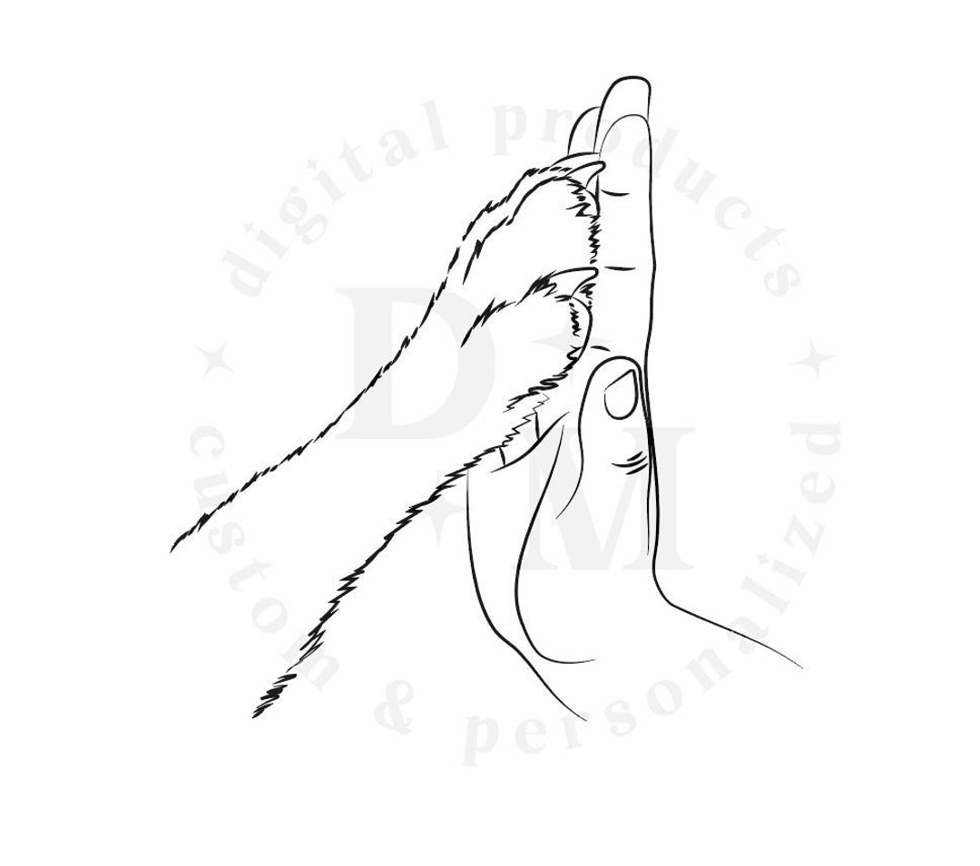 Hand and Paw SVG PNG Dog Pet Owner Memorial Remembrance Gift Dog Loss ...