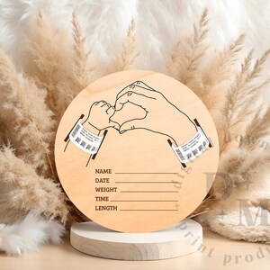 Newborn Baby Birth Hospital Bracelet Wristband Holder Laser Cut ...