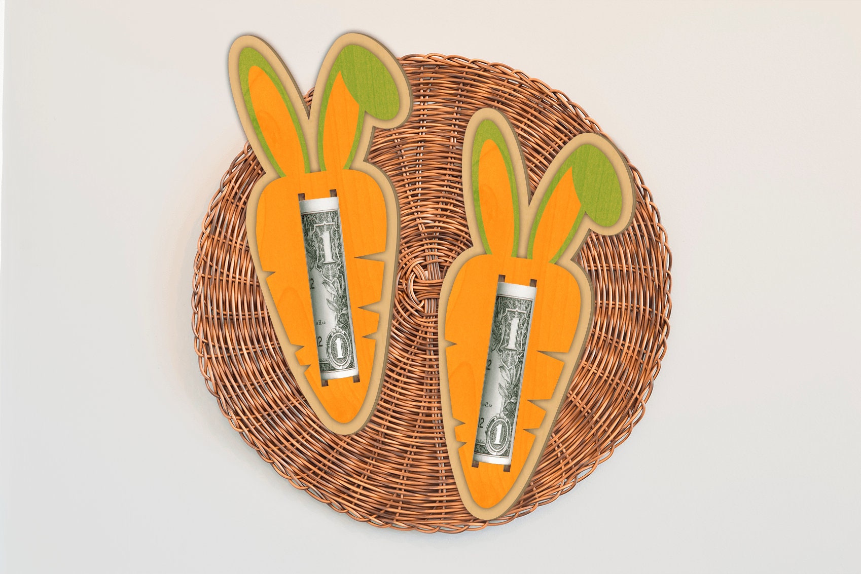 Easter Carrot Money Holder SVG Laser Cut Money Gift Glowforge Basket ...