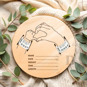 Newborn Baby Birth Hospital Bracelet Wristband Holder Laser Cut ...