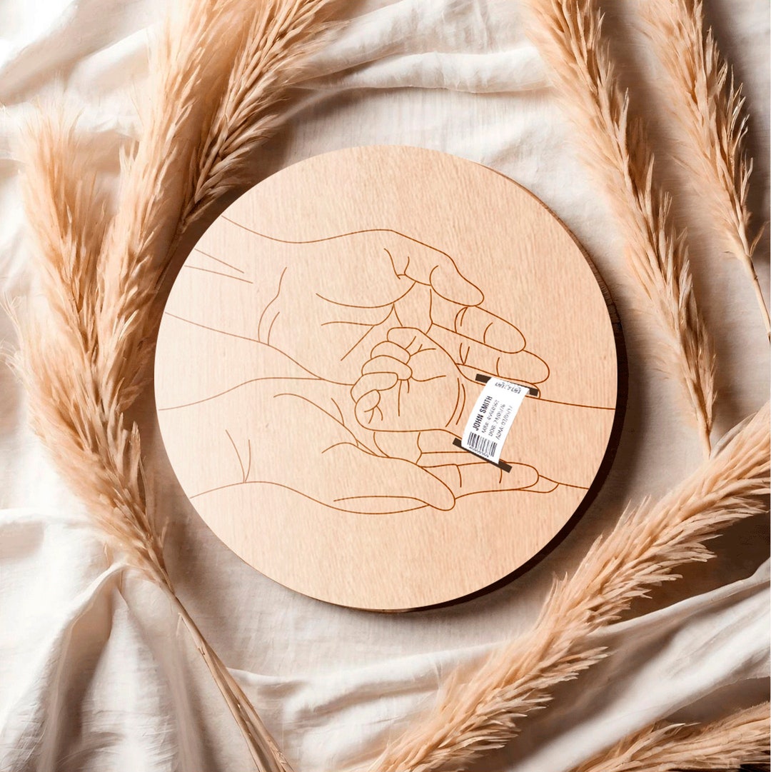 Newborn Baby Birth Hospital Bracelet Wristband Holder Laser Cut ...