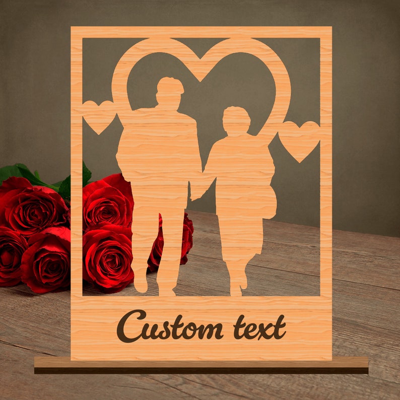 Elderly Couple Grandparents SVG Valentine's Day Laser Cut File ...