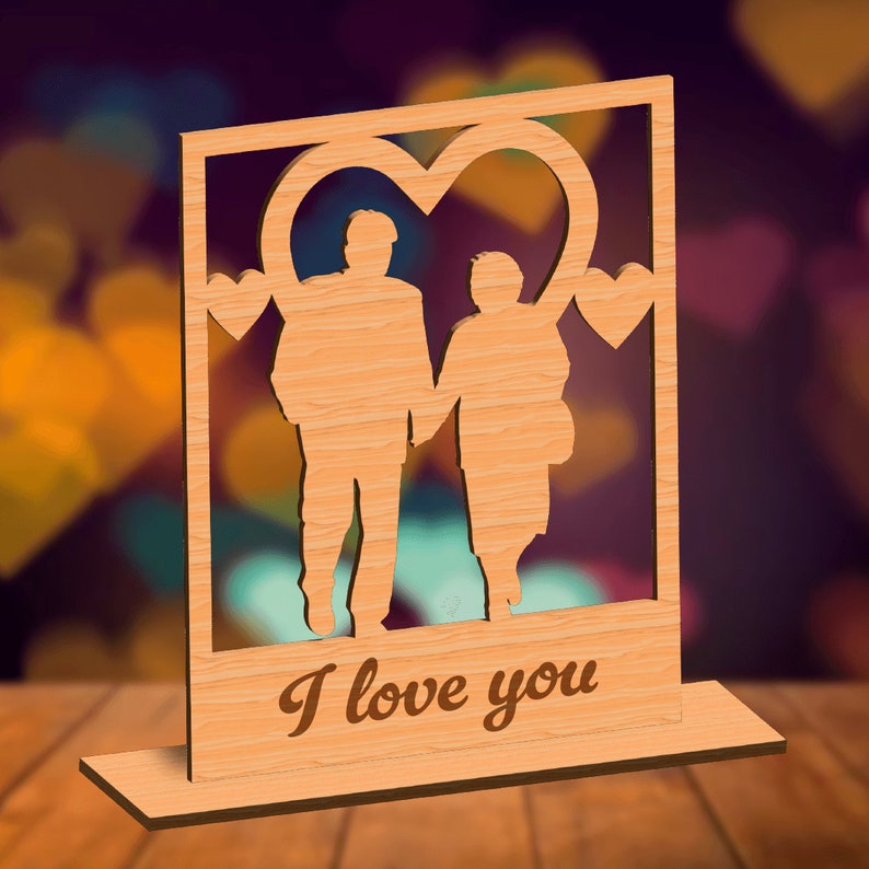 Elderly Couple Grandparents SVG Valentine's Day Laser Cut File ...