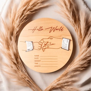 Newborn Baby Birth Hospital Bracelet Wristband Holder Laser Cut ...
