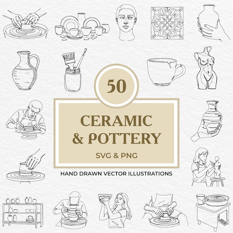 Clay Pottery Clip Art - Etsy