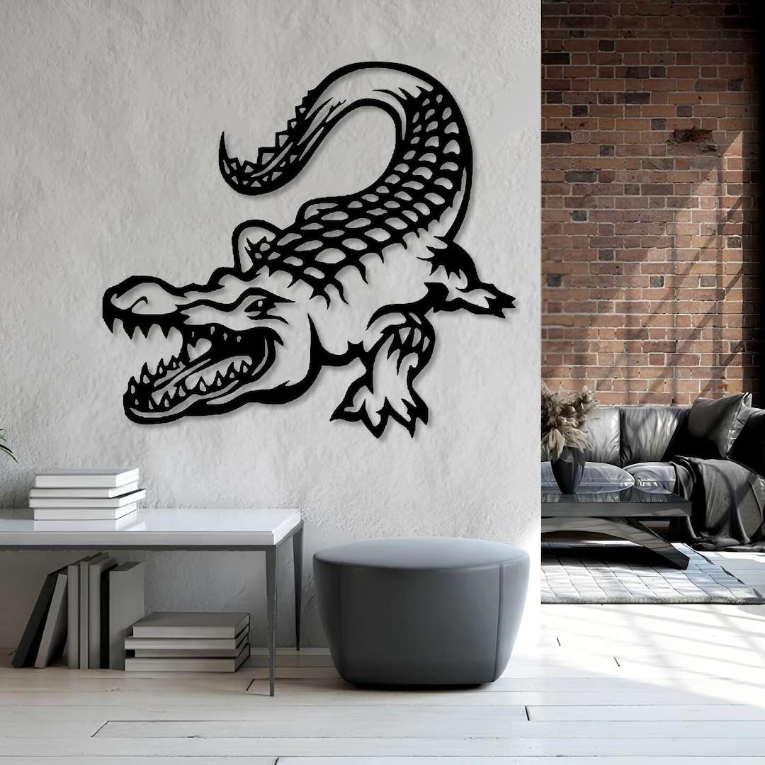 Crocodile Wall Decor Decorative Animals Wall Art Wild Animals Wall ...