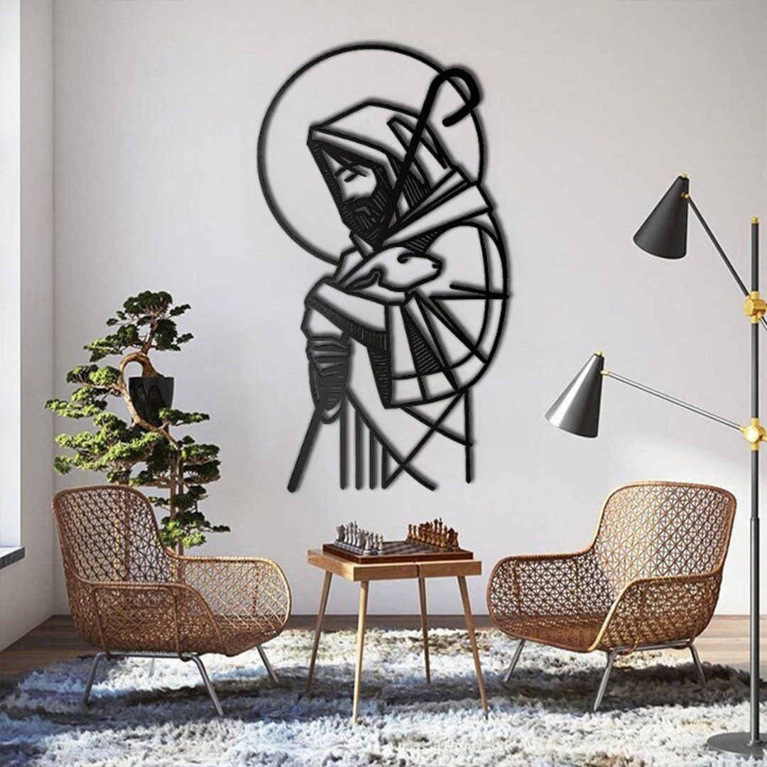 Jesus Christ and Lamb Wall Decorations, Religious Wall Decor, Christian ...