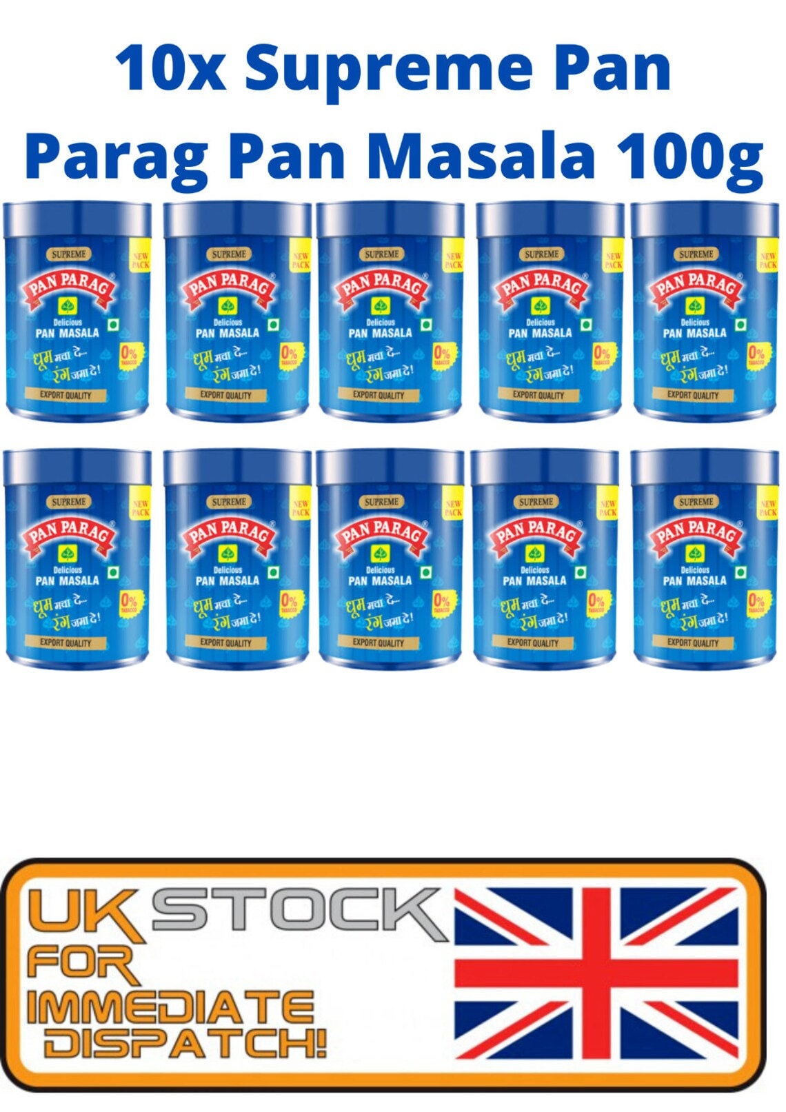 Pan Parag Flavored Pan Masala 100G 10 X 100g Pack - Etsy