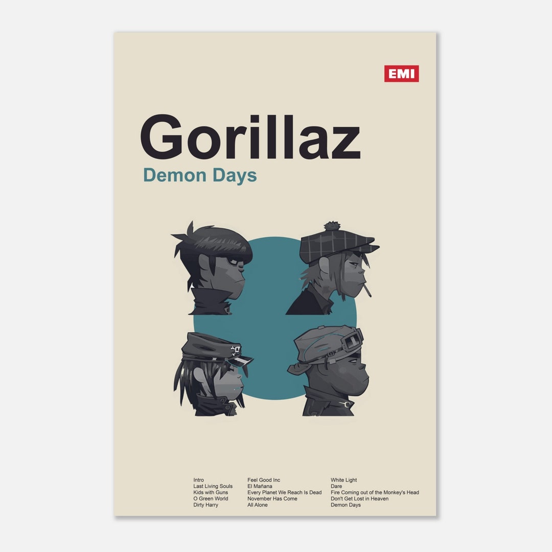 Gorillaz Demon Days Poster - Etsy
