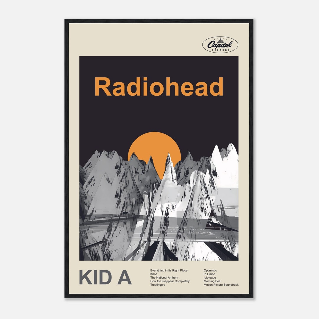 Radiohead Kid A Framed Poster - Etsy