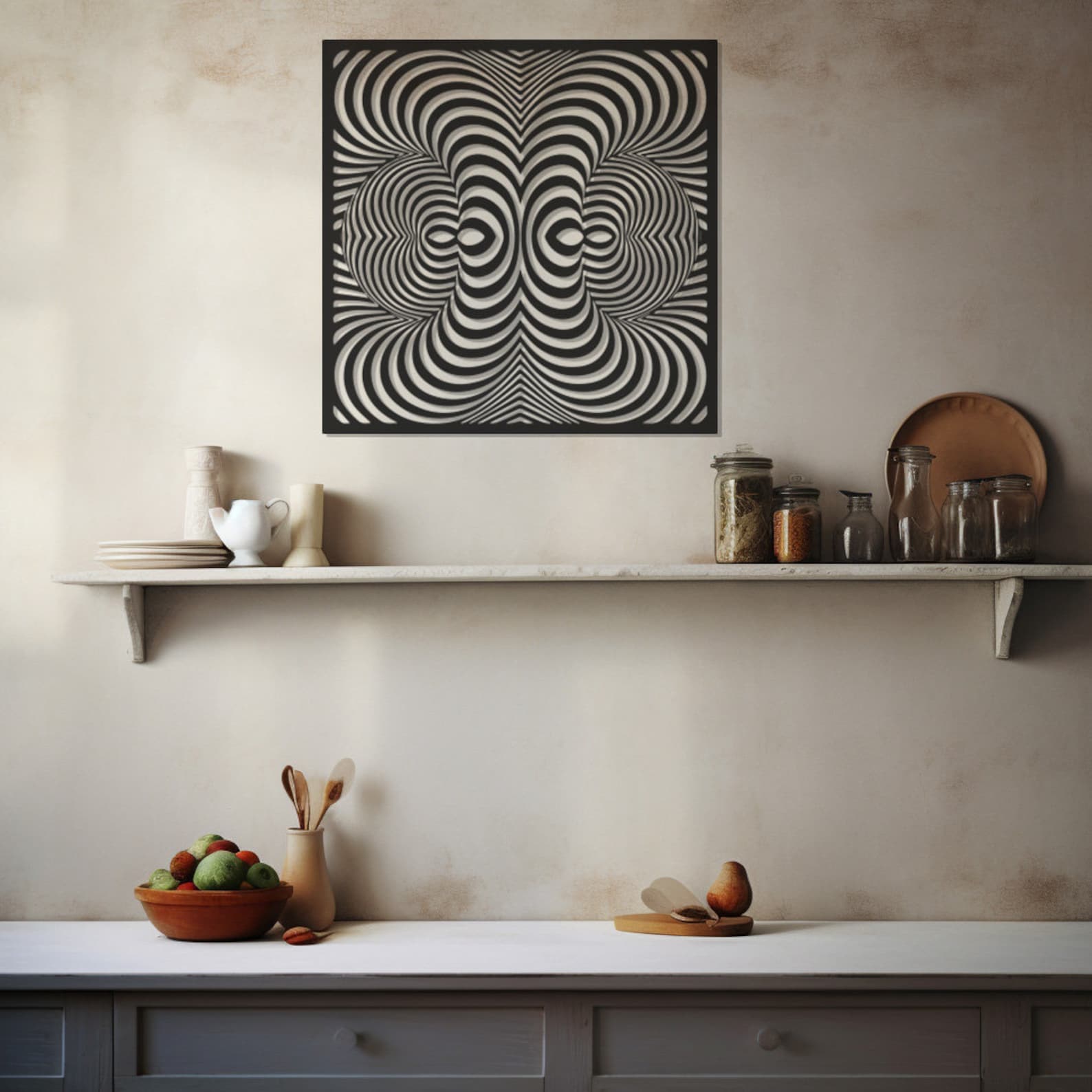 3D Circle Illusion Metal Wall Art-swirl Rotating Art-modern Geometric ...