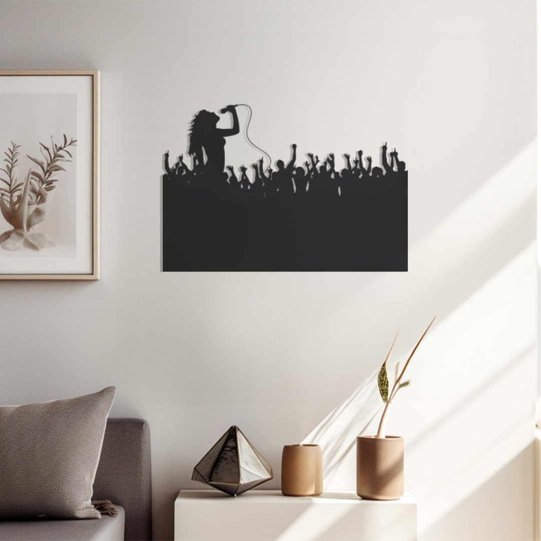 Singer Concert Metal Wall Art: Live Music Decor - Etsy