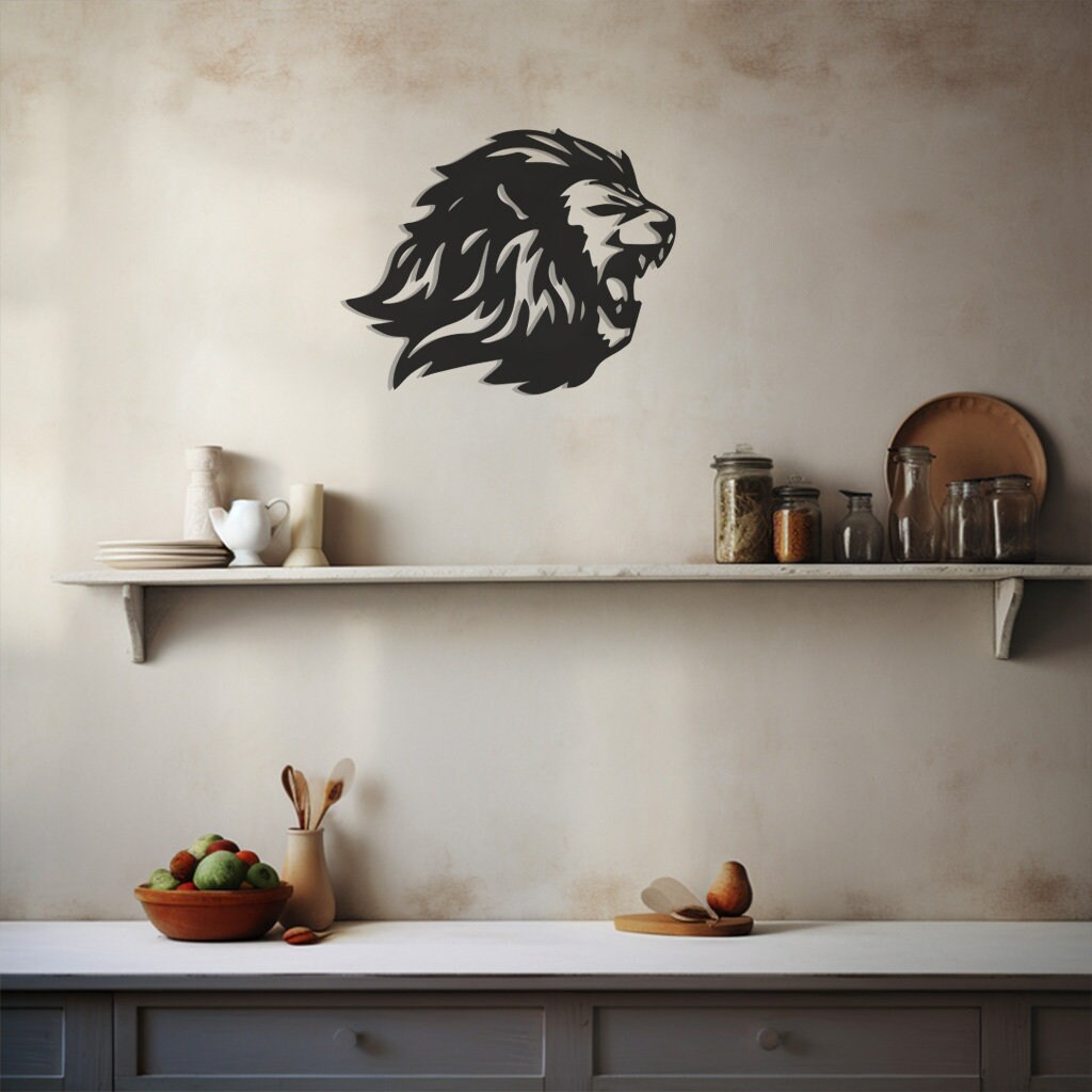 Lion Metal Wall Art-majestic Lion Decor-king of Jungle Art-safari ...