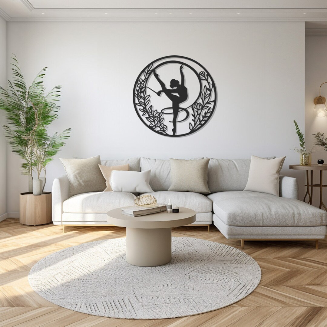 Ballet Girl Metal Wall Art-dance Wall Decor-circle Design Home Accent ...