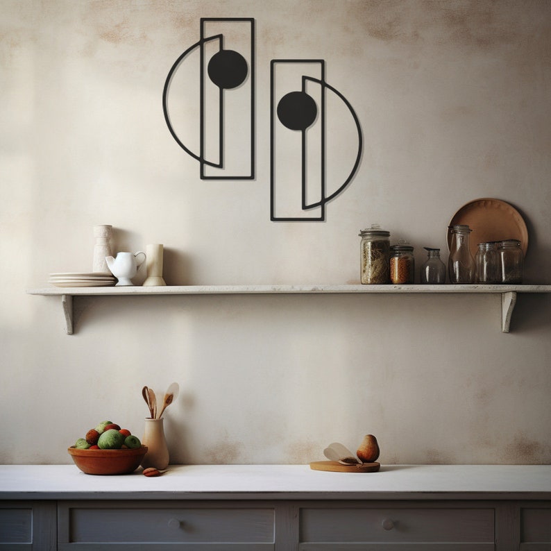 Minimalist Metal Wall Sculpture: Line Art Abstract Decor - Etsy