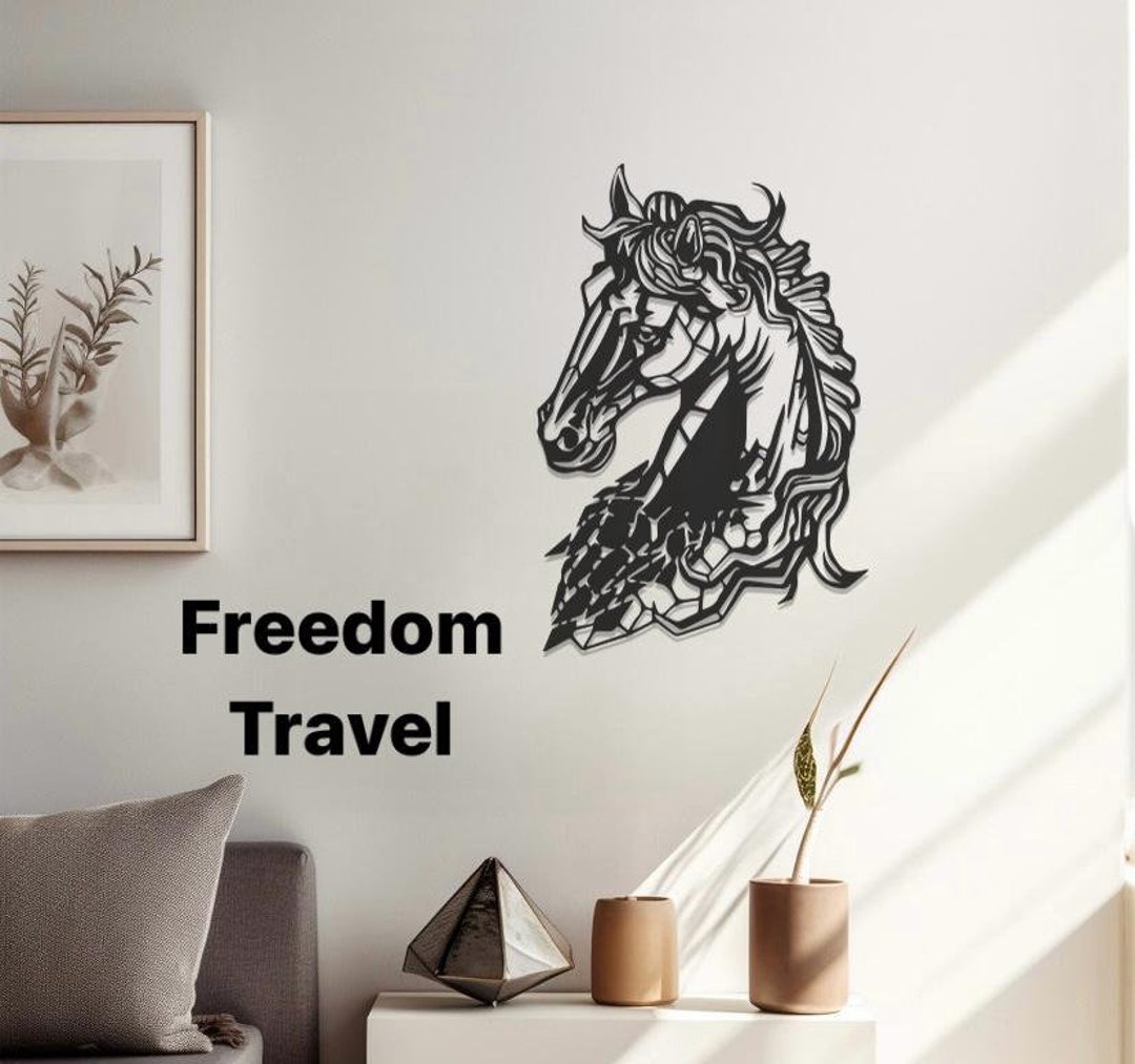 Handmade Horse Silhouette Wall Decor-rustic Metal Wall Art-large ...