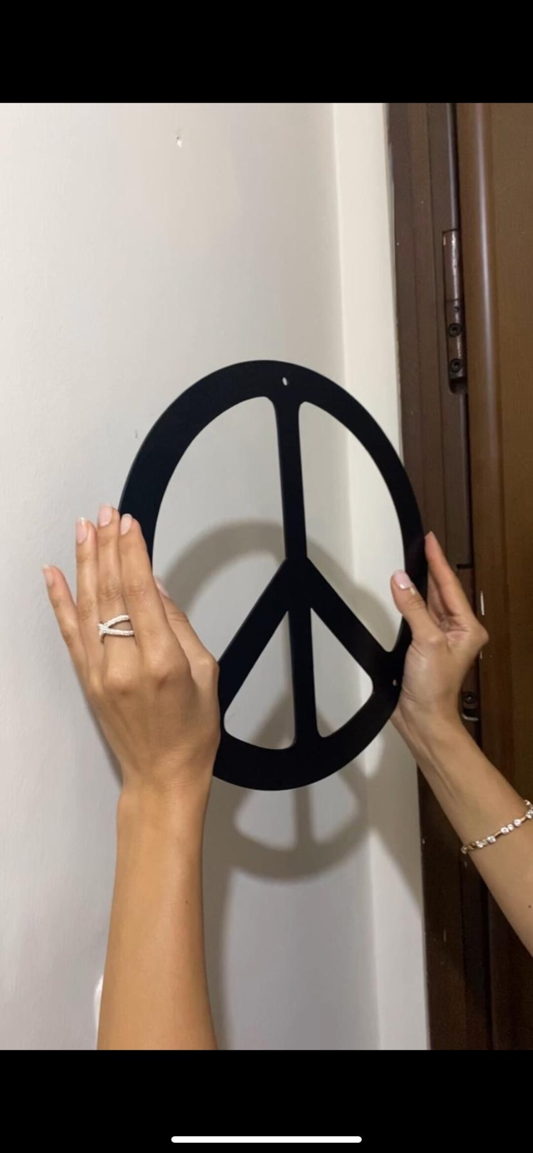Metal Peace Symbol Wall Art: Modern Bohemian Decor - Etsy