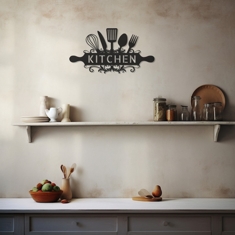 Unique Kitchen Wall Decor-modern Metal Wall Art for Home-contemporary ...
