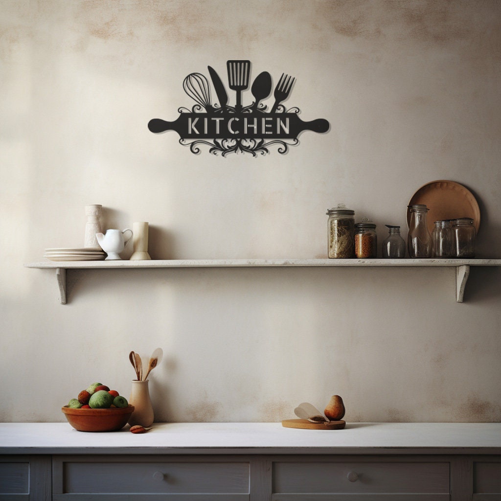 Unique Kitchen Wall Decor-modern Metal Wall Art for Home-contemporary ...