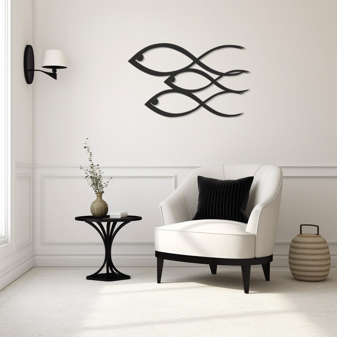 Fish Family Metal Wall Art-fisher Wall Decor-ocean Theme-coastal Home ...