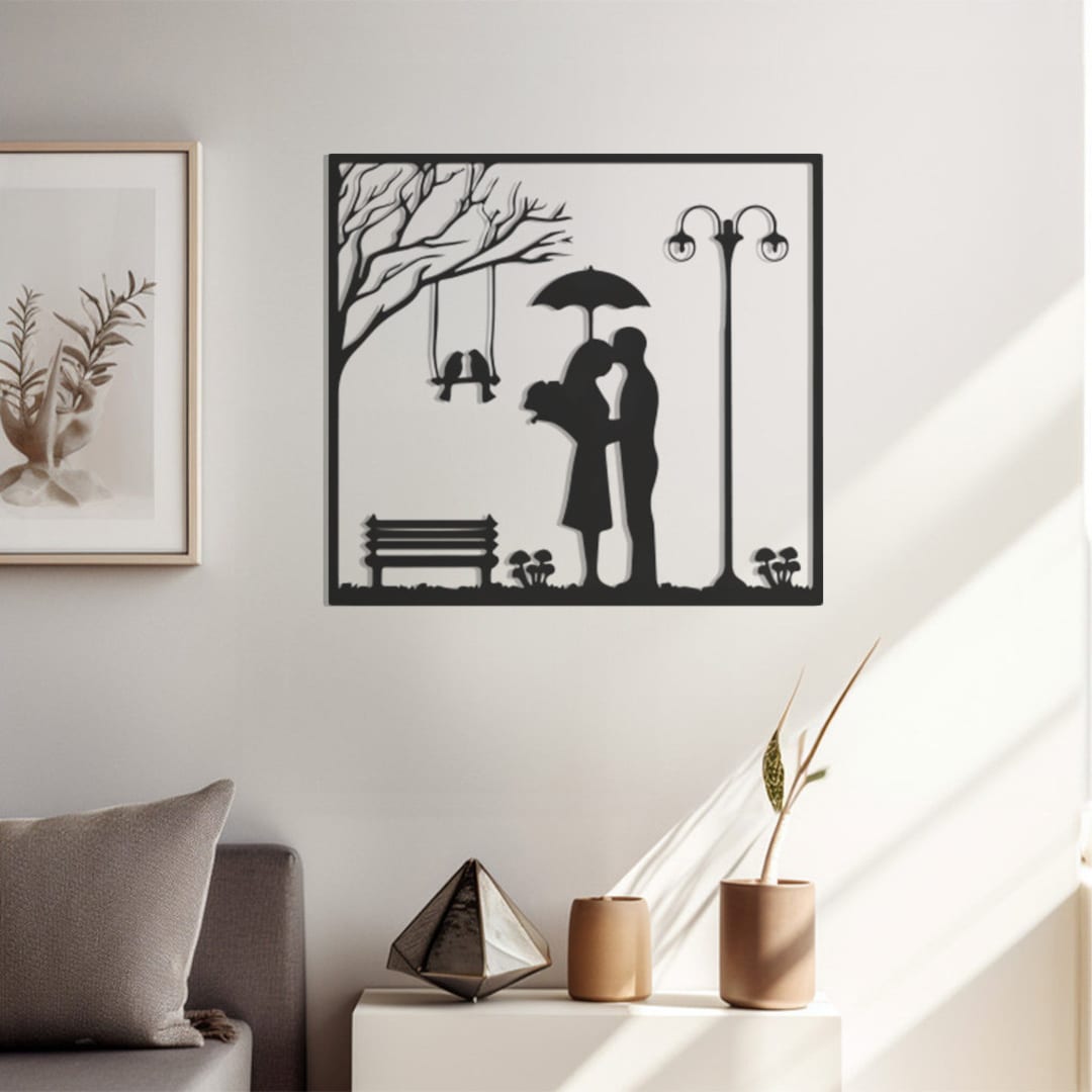 Romantic Couple Valentine's Day Wall Art-anniversary Gift Decor-love ...