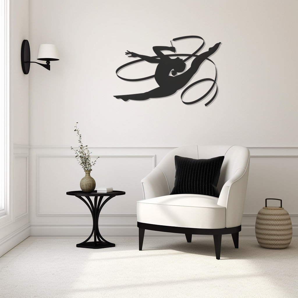 Ballerina Dance Silhouette Wall Decor-elegant Metal Wall Art-modern ...