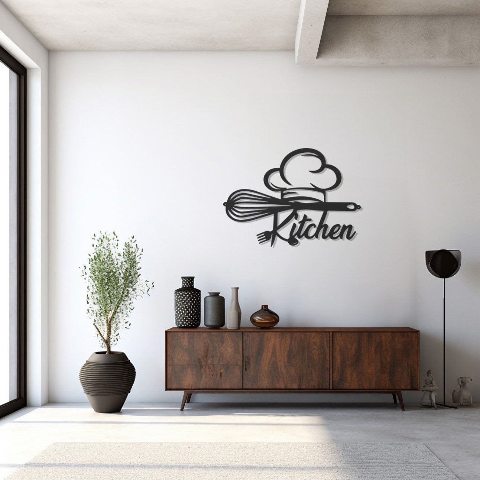 Chef Kitchen Wall Decor-kitchen Metal Wall Art-handmade Chef Artwork ...