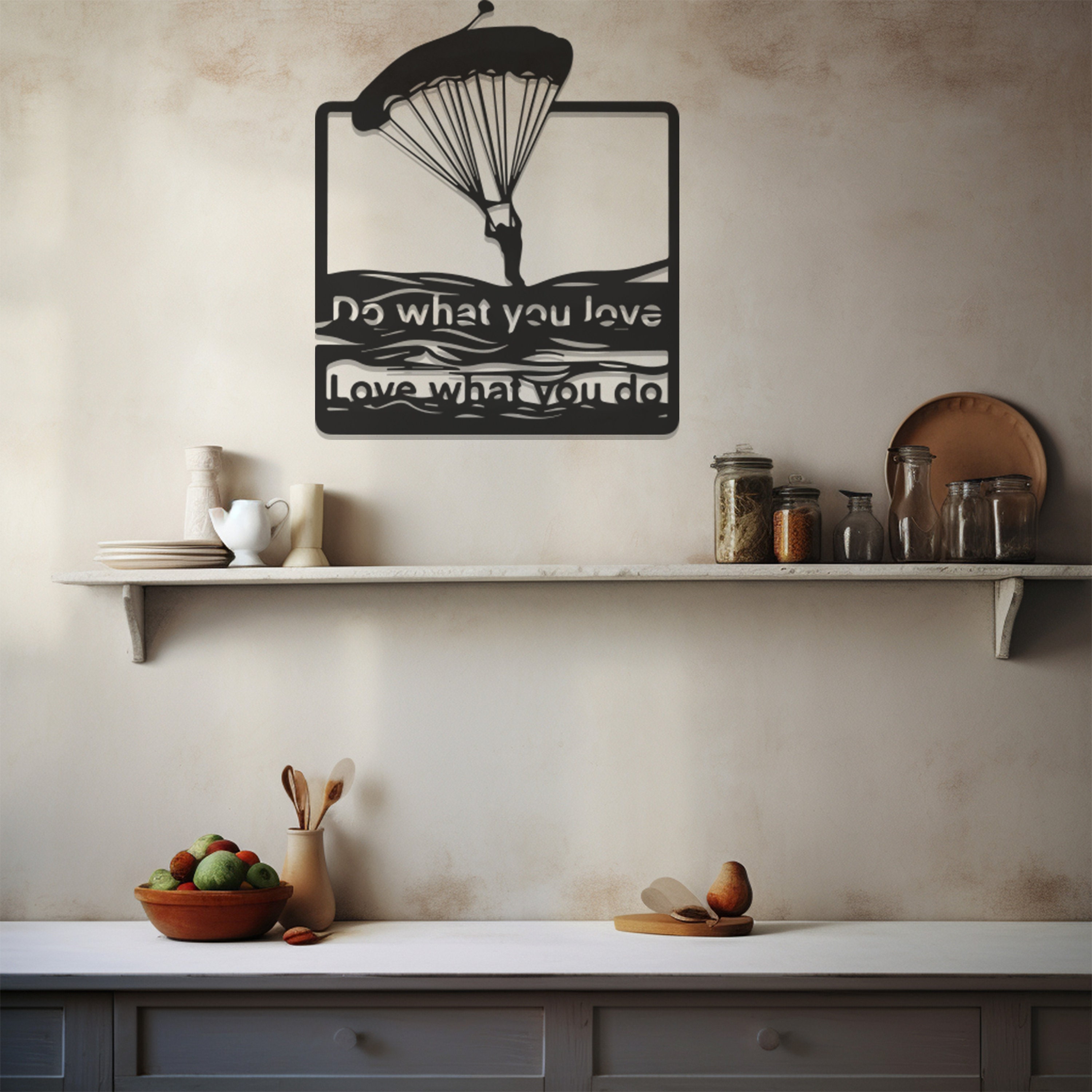 Parachute Metal Wall Art-modern Home Decor-large Aviation Inspired ...
