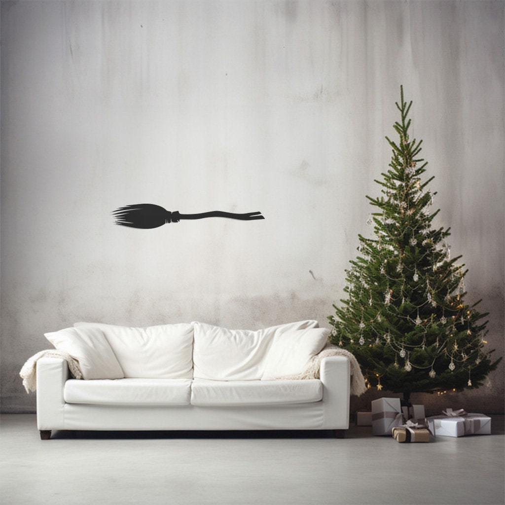 Magic Witch Themed Metal Wall Art-mop and Wizard Design Decor-enchanted ...