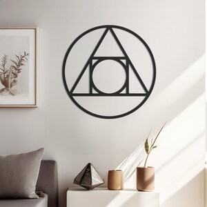 Circle, Square, Triangle Geometric Design Metal Wall Art-modern ...