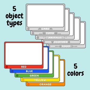 Color Sorting and Matching, Object Classification Printable Activity ...