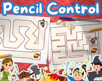 Pencil Control Cute Animal Car Road Tracing Pre Writing Development ...