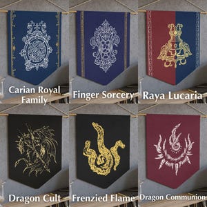 Elden Ring Inspired Faction Banners - Medieval Fantasy Wall Flags, Wall ...