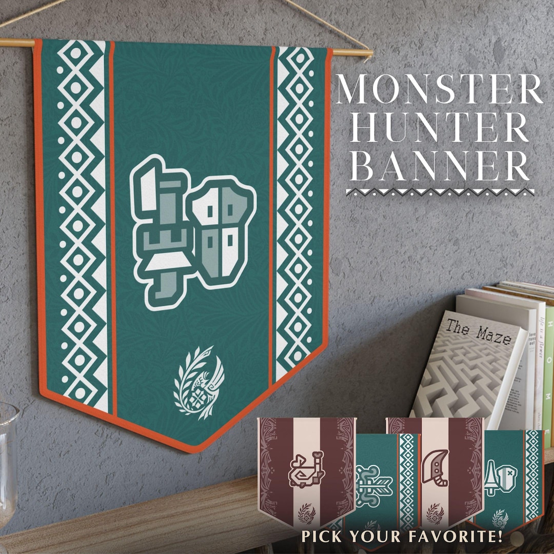 MH Weapon Banner - Main Class Symbol Flag, Monster Hunter Inspired ...