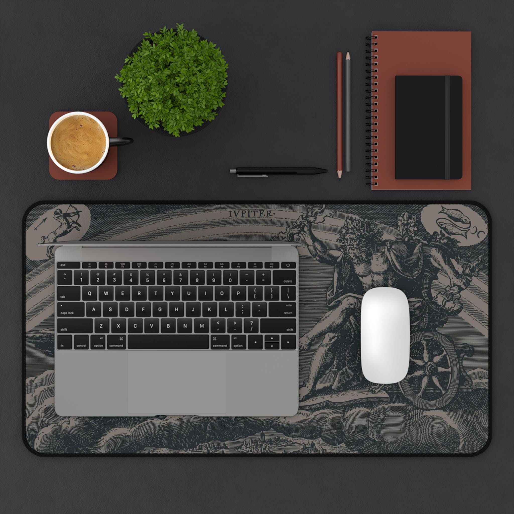 Mythology Zeus Desk Mat Art Vintage Classic | Dark Academia Elegant ...
