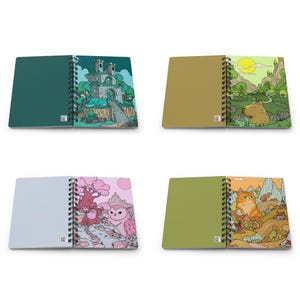 Cozy Giant Animal Spiral Bound Journal, Cat, Capybara, Wolf, Bear, Owl ...