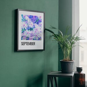 Elegant Birth Month Flowers Printable Wall Art September, Instant ...